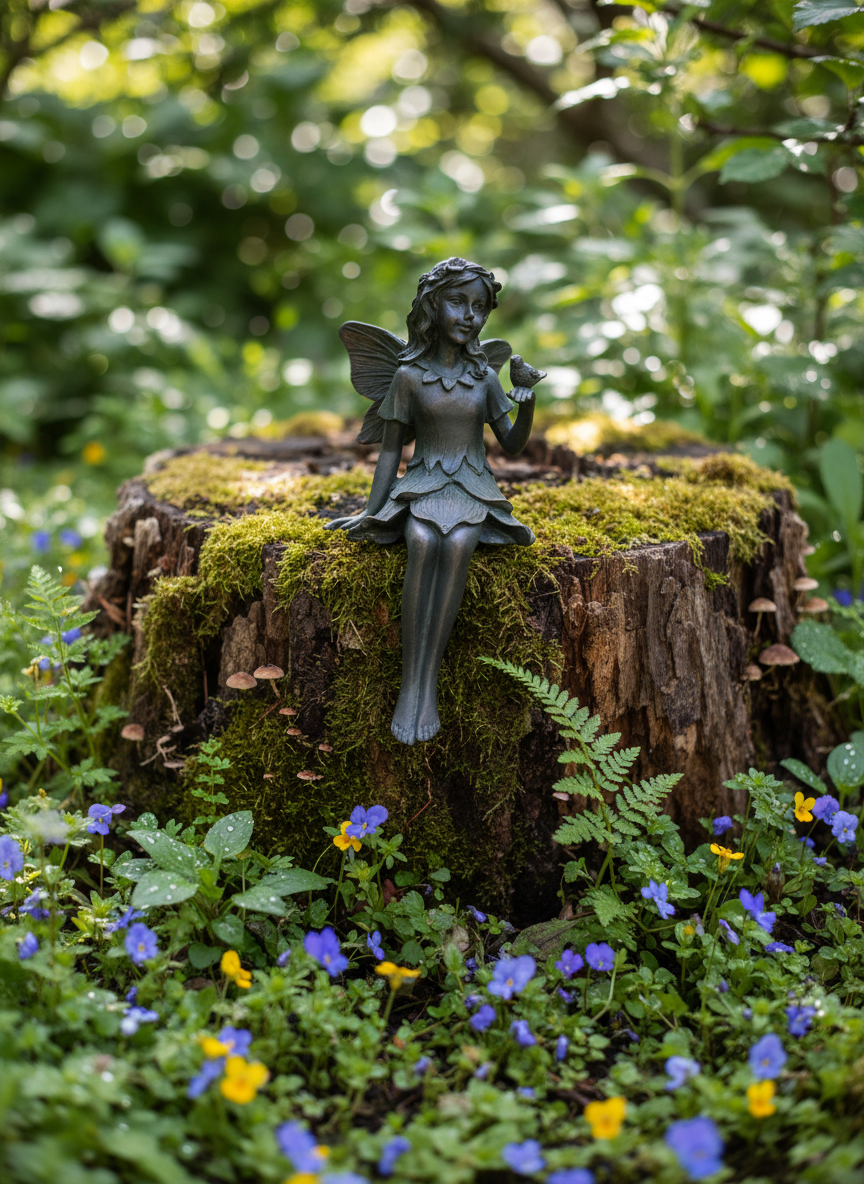 Tilly the Shelf Fairy – Sitting Fairy Figurine – Burrum Landscape Supplies