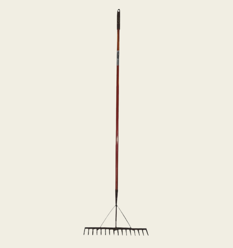 Rake - 18 Tooth Red Metal Handle — Garden Accessories | B... – Burrum ...
