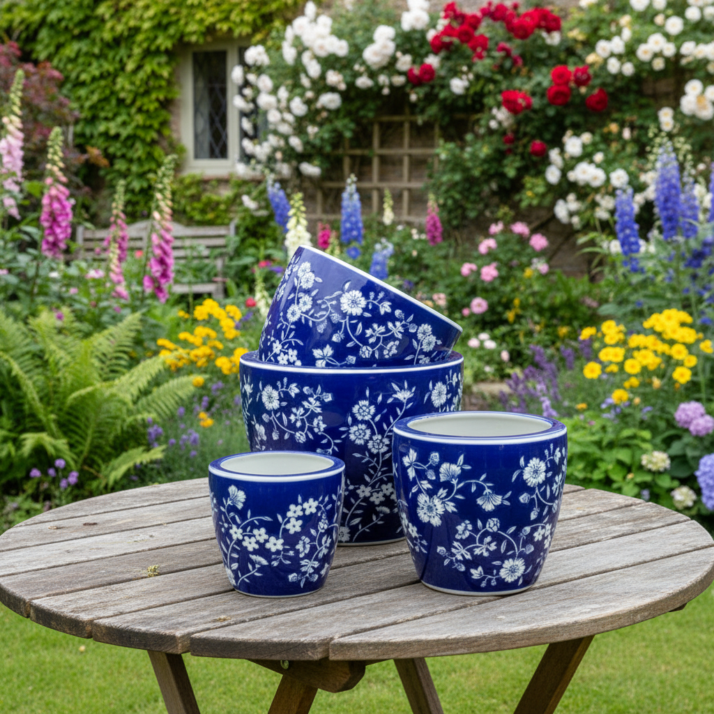 Extra Large Round Pot with Saucer - Royal Daisy – Burrum Landscape Supplies